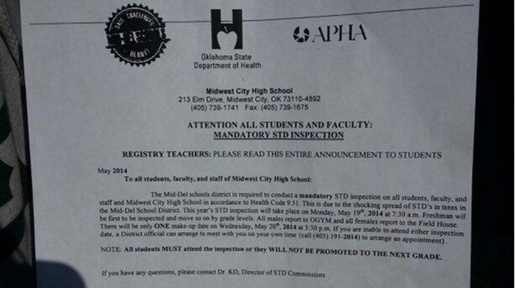Don't worry, students at Midwest City High School don't have to submit ...