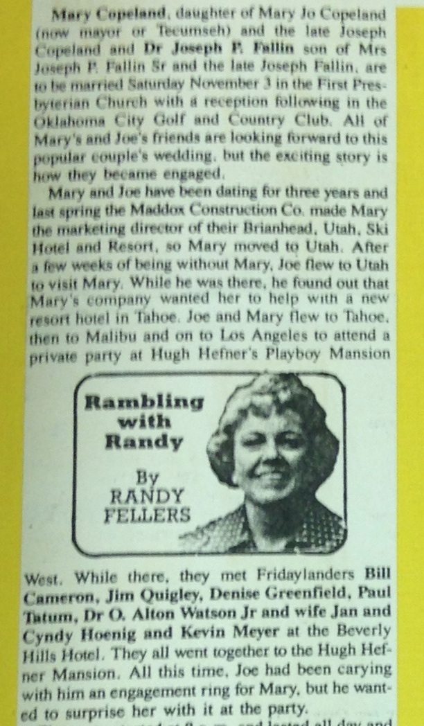 Mary Fallin received her first marriage proposal... at the Playboy ...