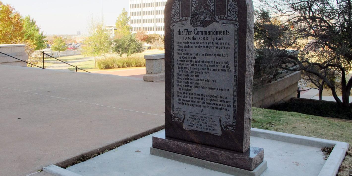 Oklahoma 10 Commandments Monument refuses to die... - The Lost Ogle