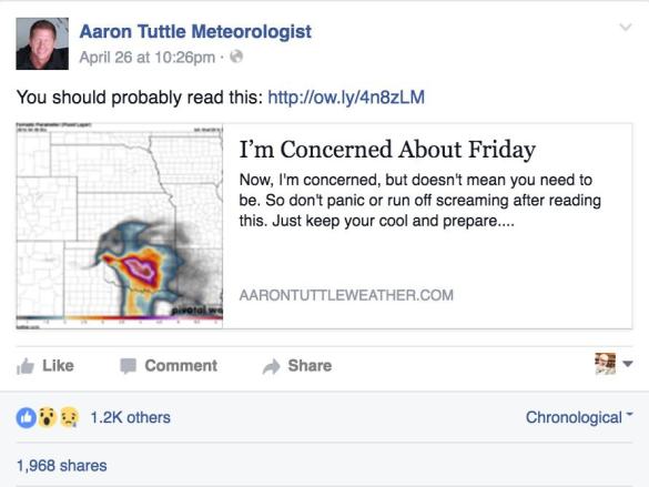 Mike Morgan left a salty note on Aaron Tuttle's Facebook Page... - The Lost Ogle