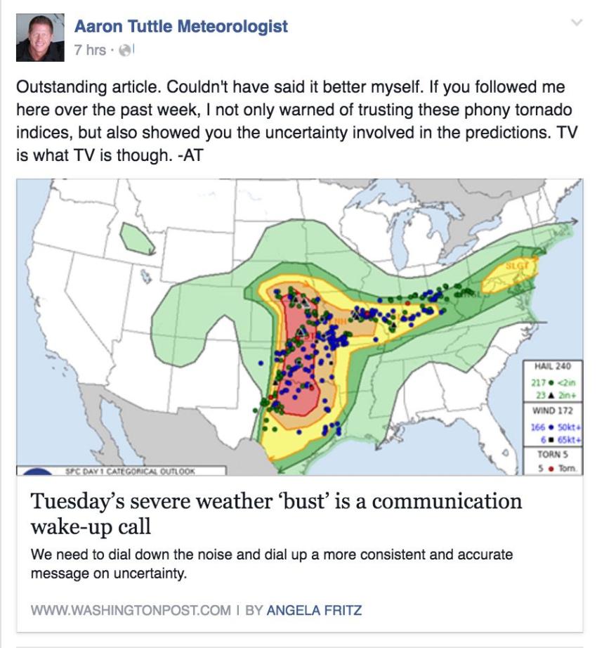 Mike Morgan left a salty note on Aaron Tuttle's Facebook Page... - The ...