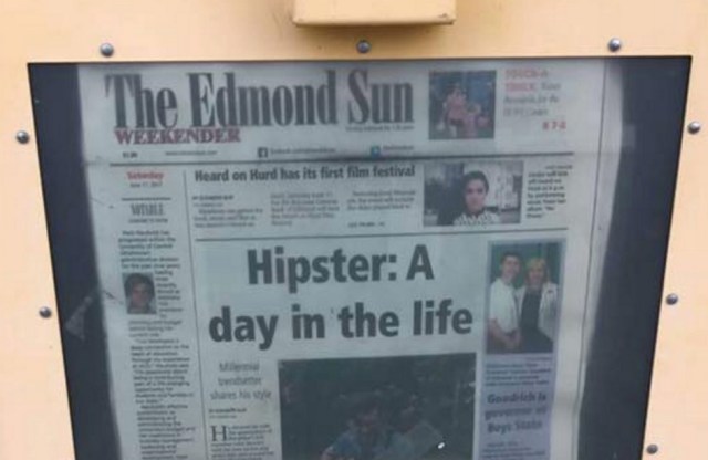 The Edmond Sun profiled a "Millennial Trendsetter Hipster" - The Lost Ogle