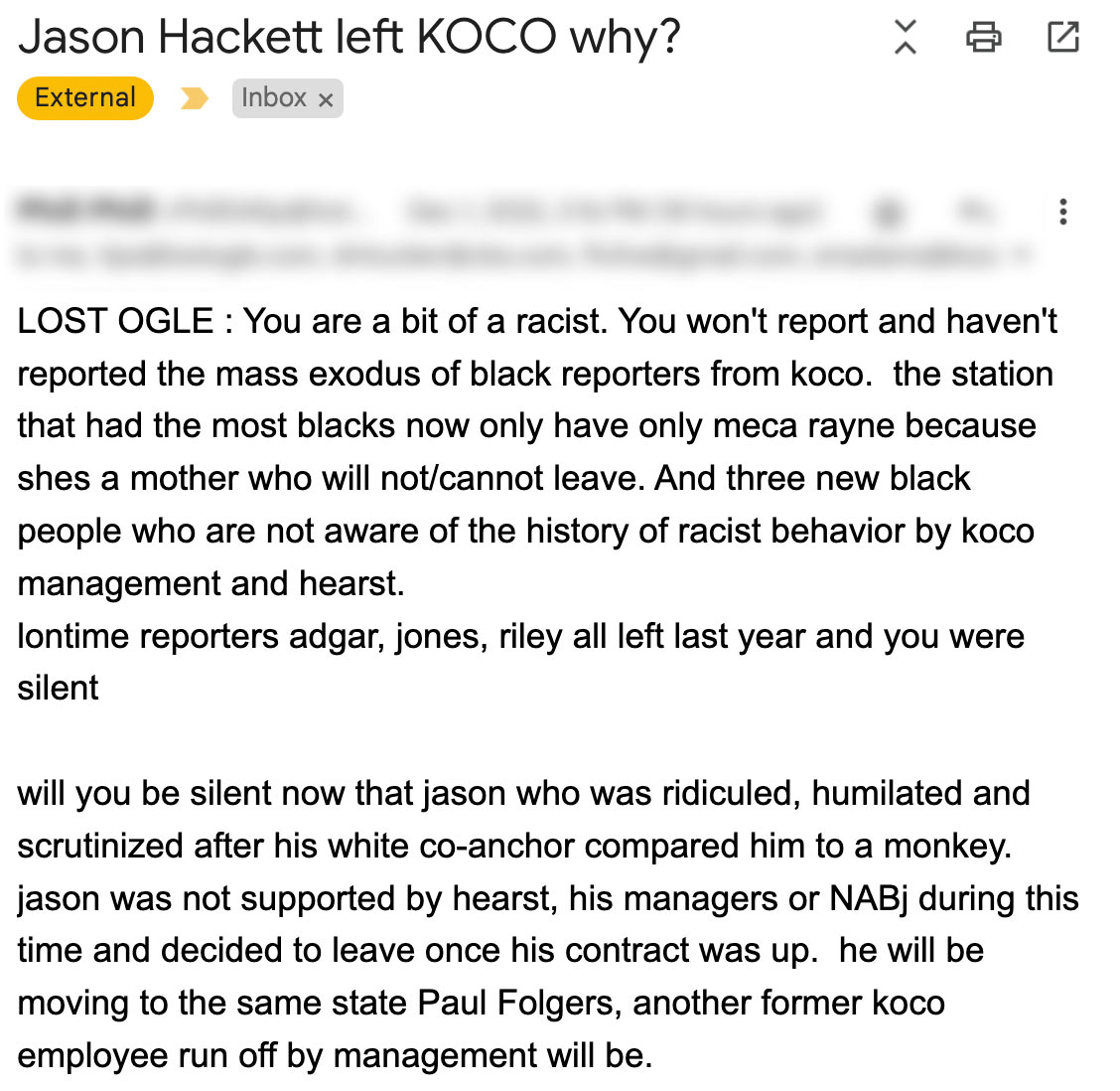 Jason Hackett leaving KOCO Channel 5… - The Lost Ogle