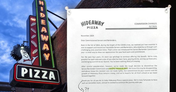 Hideaway Pizza goes viral for slicing employee pay… - The Lost Ogle