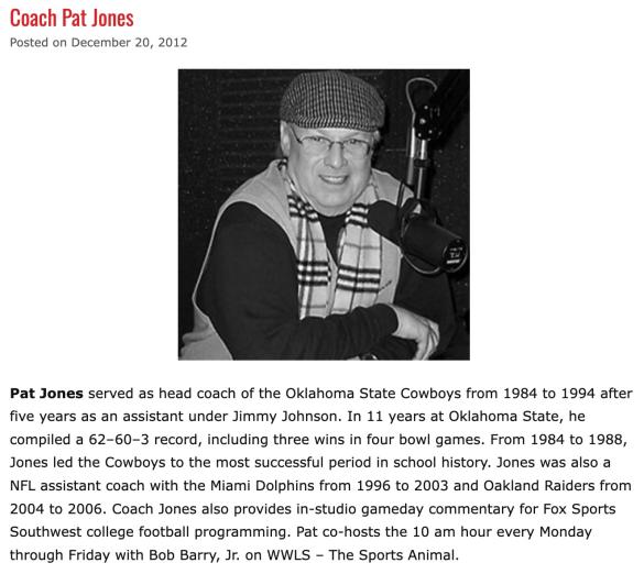 Coach Pat Jones Out at The Sports Animal... - The Lost Ogle