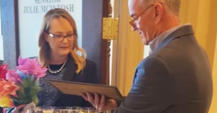 Sean Cummings gives special award to Derplahoman lawmaker... - The Lost ...