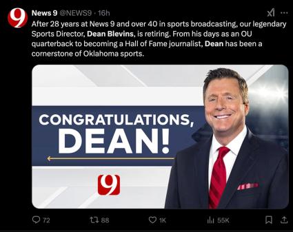 End of a Golden Era: Dean ‘The Stream’ Blevins Is Retiring from News 9 ...