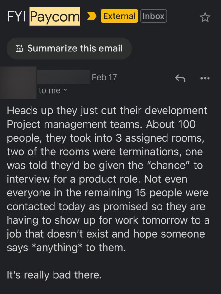 Layoffs, Gag Orders, and PTO Purges: Paycom Escalates Its Crackdown on ...