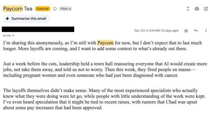 What’s the Real Story Behind the Paycom Layoffs? - The Lost Ogle