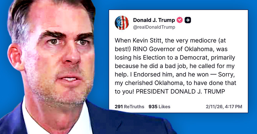 Trump Apologizes for Endorsing 'Mediocre' RINO Kevin Stitt… - The Lost Ogle